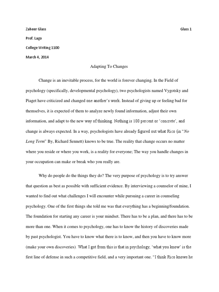 Embracing Change in Psychology | PDF | Thought | Psychology