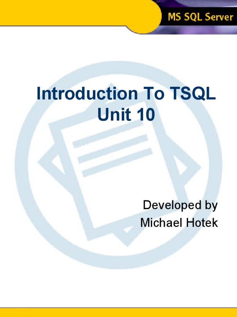Intro To Tsql Unit 10 Pdf Trigonometric Functions String Computer Science
