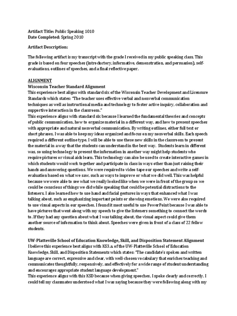 Standard 6 | PDF | Nonverbal Communication | Speech