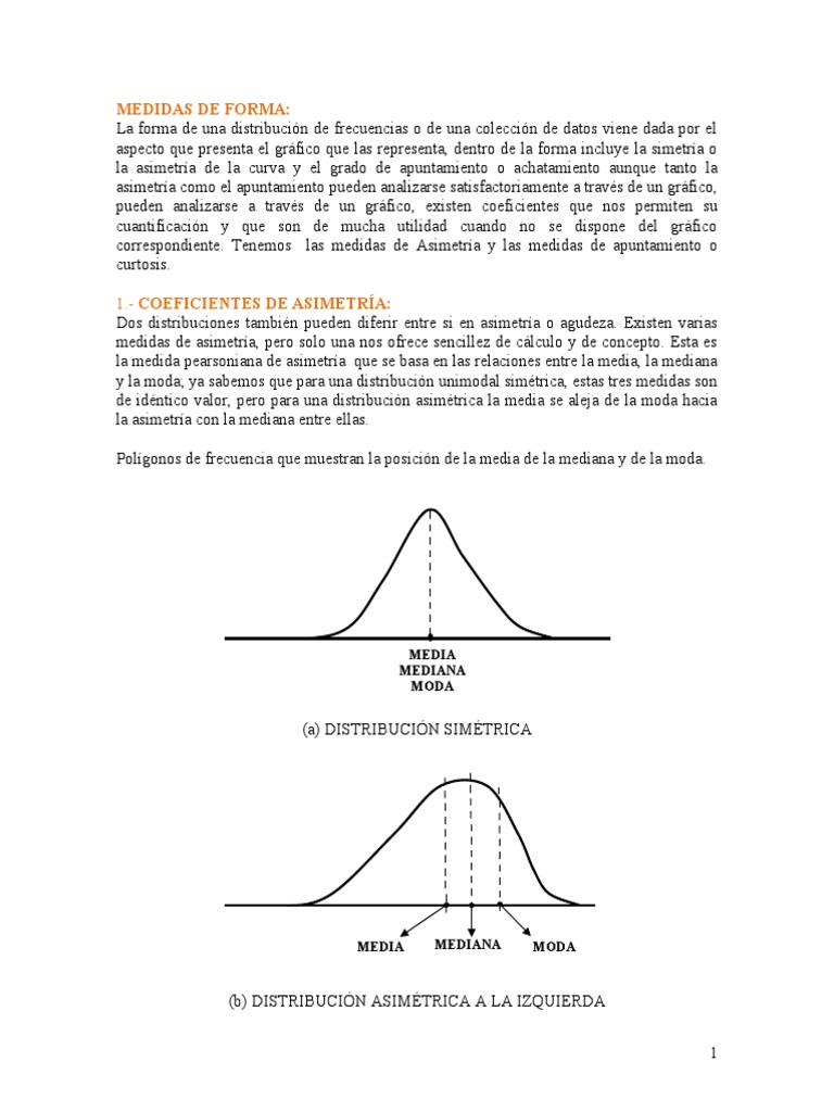 Medidas de Forma | PDF | Oblicuidad | Cuantil