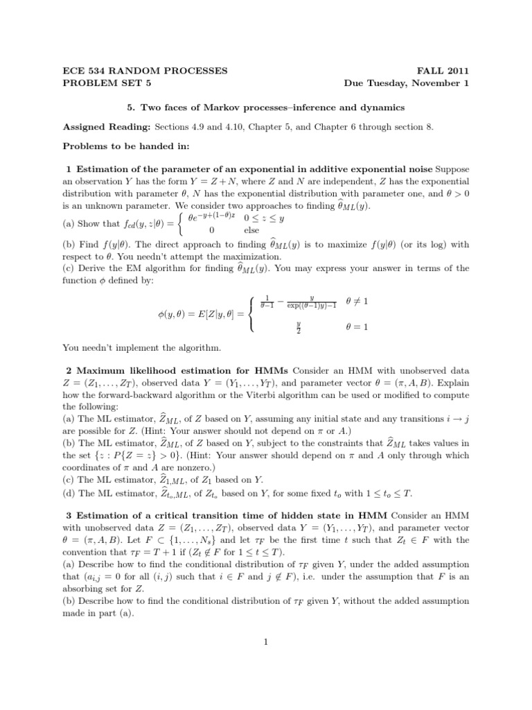 ML cd −y+ (1−θ) z | PDF | Markov Chain | Combinatorics