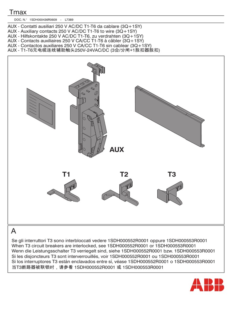 ABB Circuit Breaker AUX-E MOE Trip Unit Instruction | PDF ...