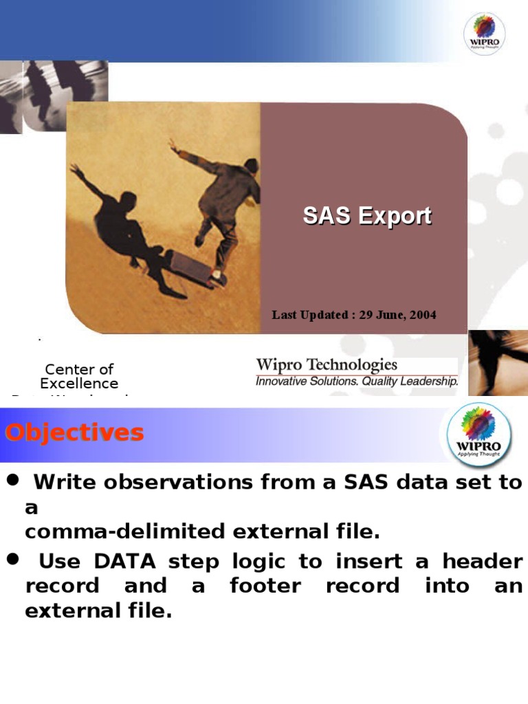 SAS Export | PDF | Sas (Software) | Input/Output