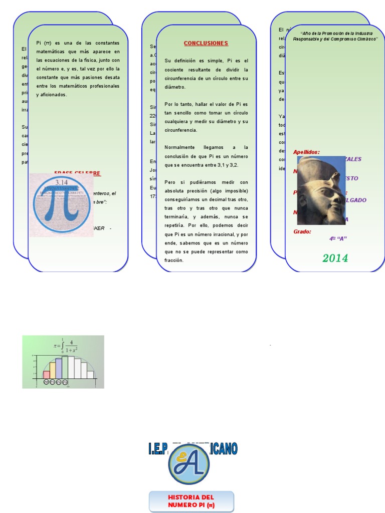 Triptico - Historia Del Numero Pi (Office 2007) Ok | PDF | Pi ...