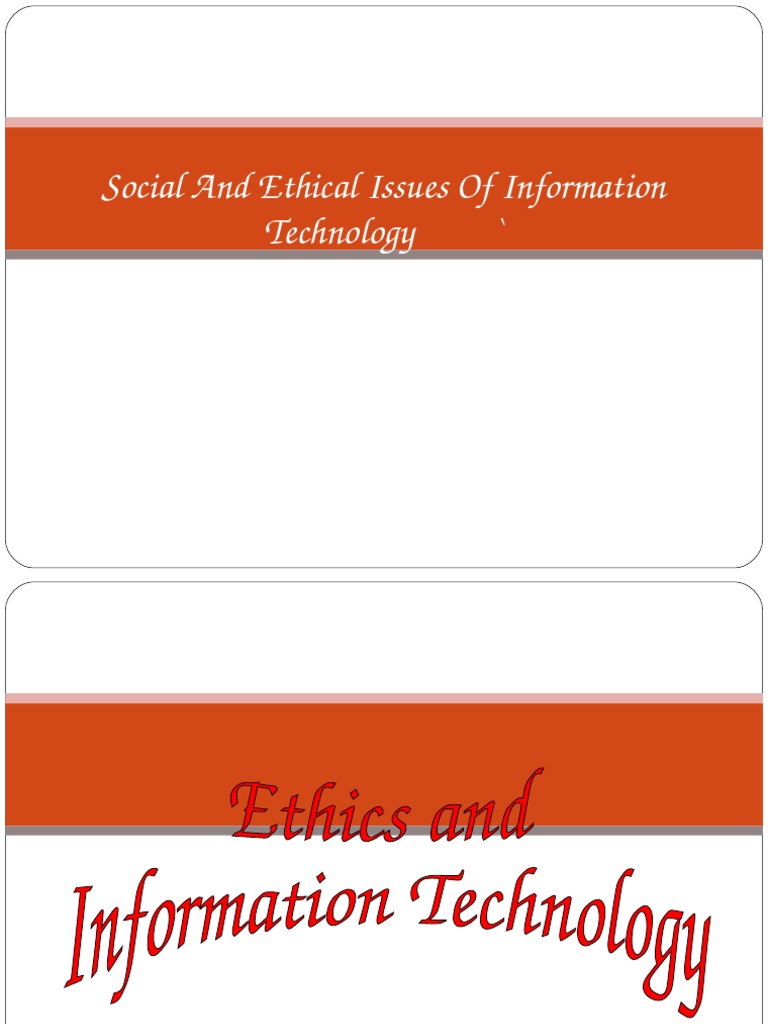 Social and Ethical Issues of Information Technology | PDF | Copyright ...