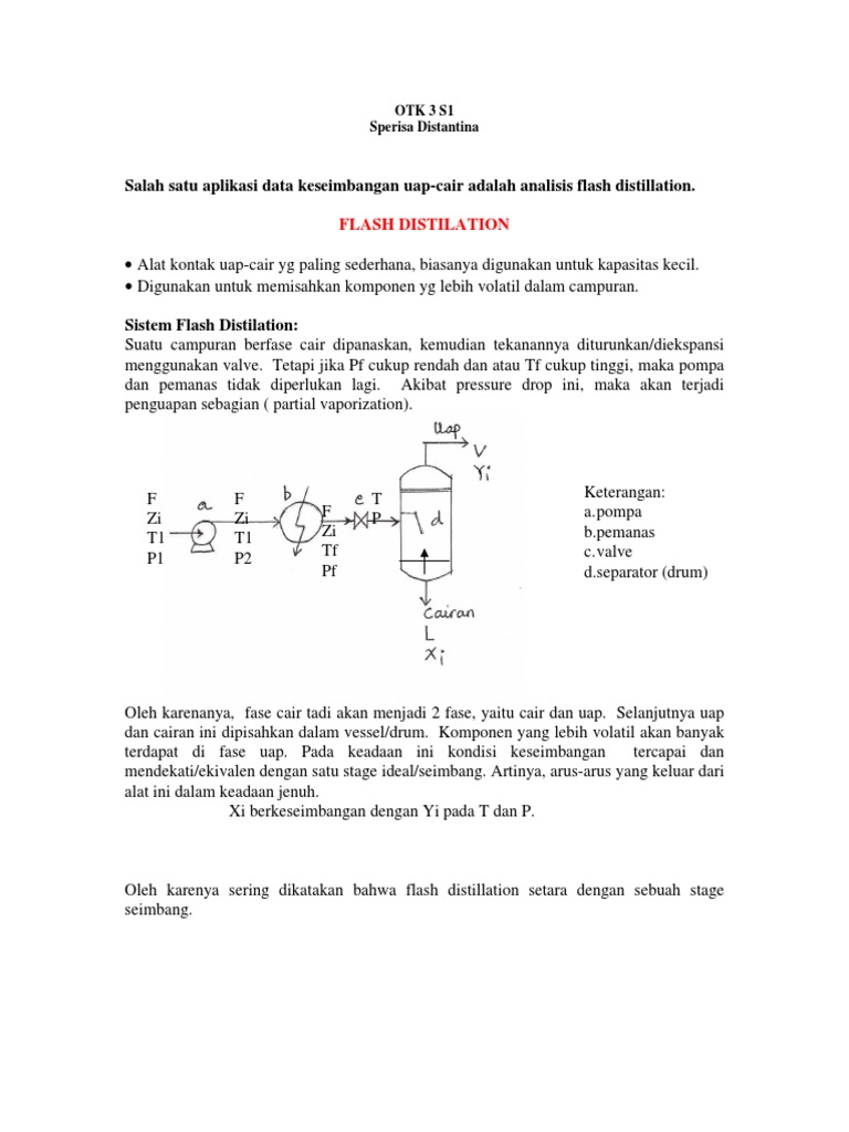 Destilasi Flash (Flash Distillation) | PDF