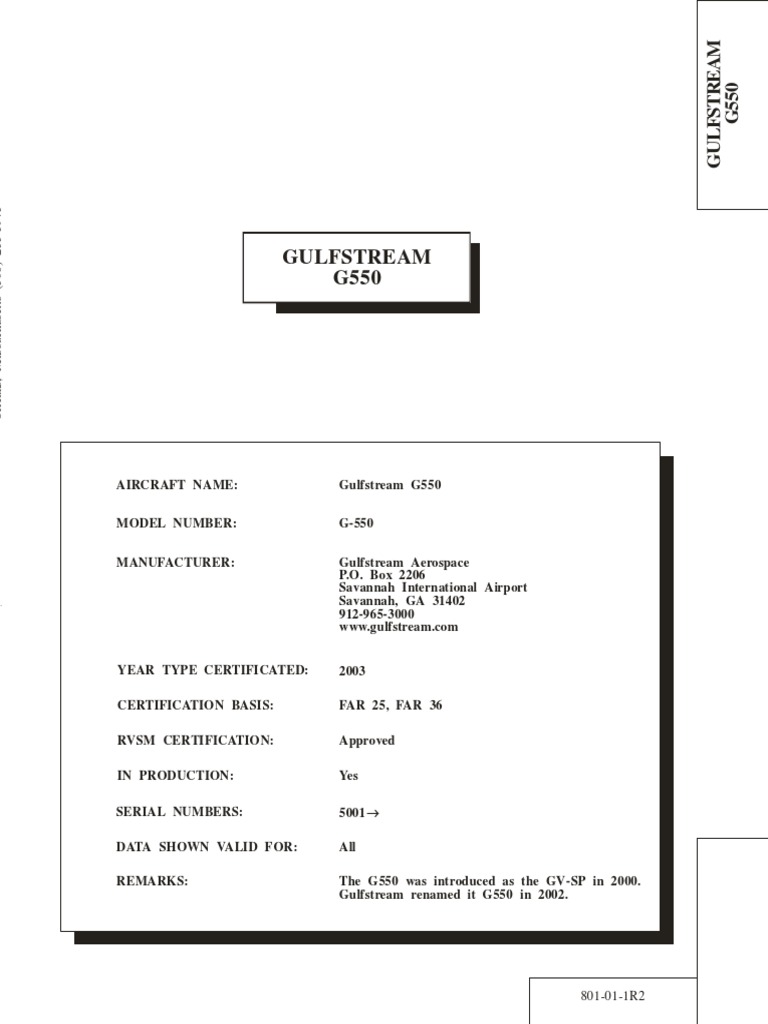 Gulfstream G 550 | PDF