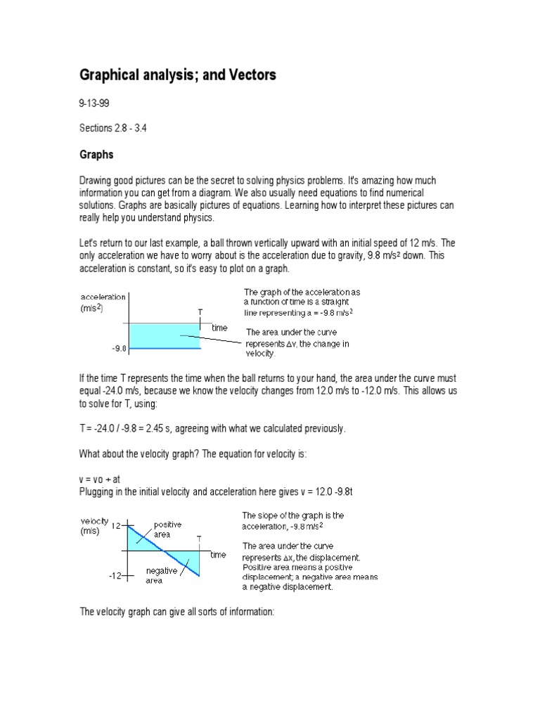 Physics Notes Vectors | PDF | Velocity | Euclidean Vector