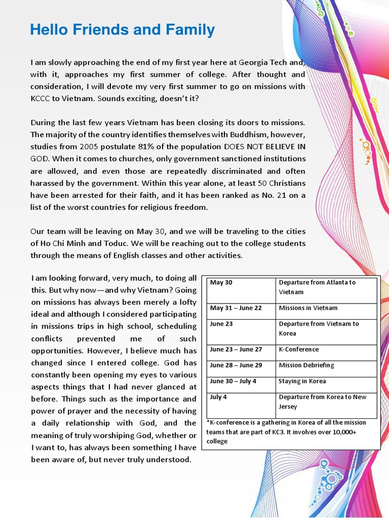 Mission Letter | PDF | Prayer | Abrahamic Religions