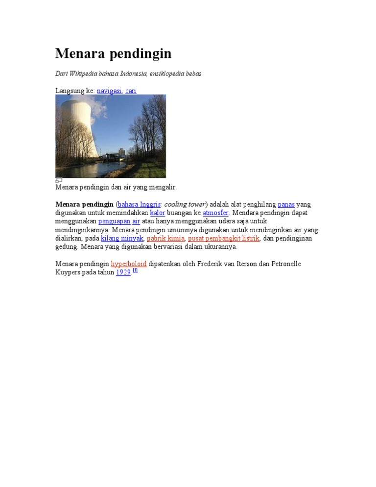 Menara Pendingin | PDF