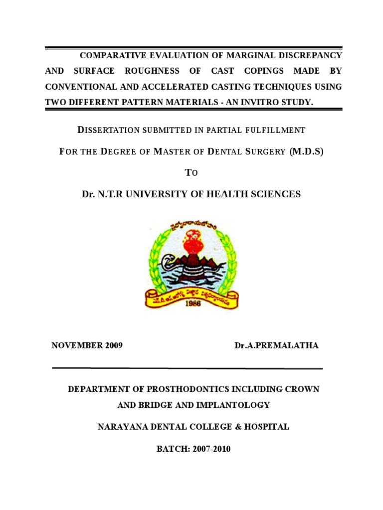 Thesis Soft Copy / Orthodontic Courses by Indian Dental Academy | PDF ...