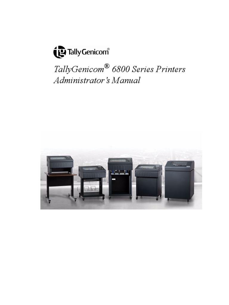 TallyGenicom 6800 Series - Administrator's Manual | PDF | Printer ...