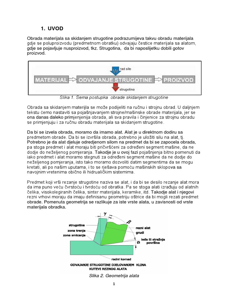 Obrada Materijala Sa Skidanjem Strugotine | PDF