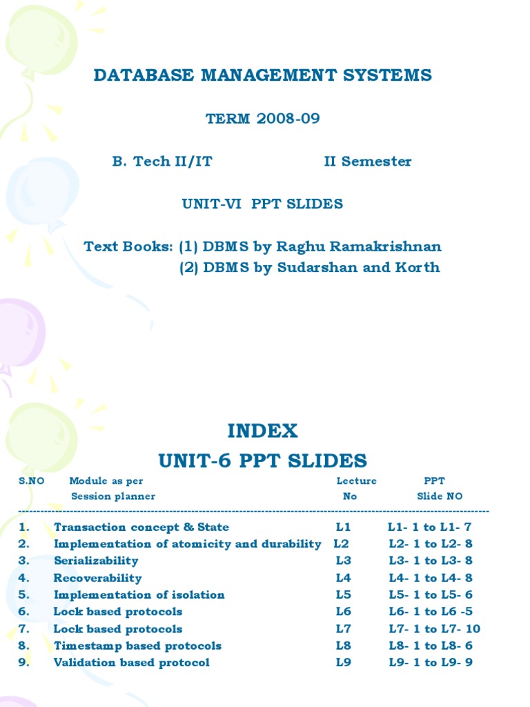 Database Management Systems Pdf Database Transaction Synchronization