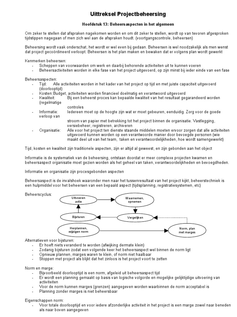 Projectbeheersing | PDF