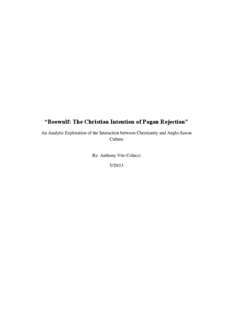 Beowulf Completed Final Great Draft | PDF | Beowulf | Anglo Saxons