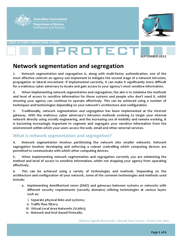 Network Segmentation Segregation | PDF | Computer Security | Security