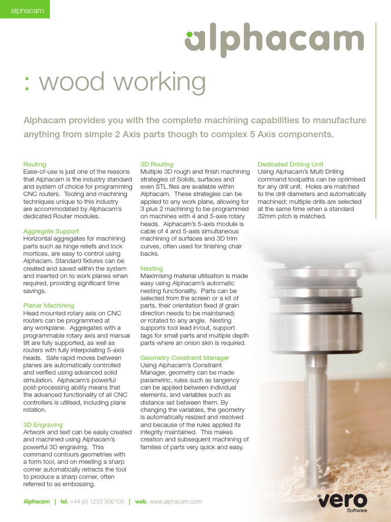 Alphacam CNC Software for Woodworking Machining | PDF | Computer Aided ...