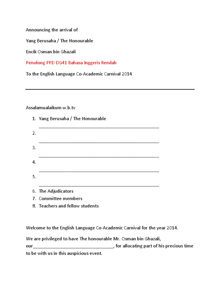 MC For Closing Ceremony | PDF | Oral Communication | Public Sphere