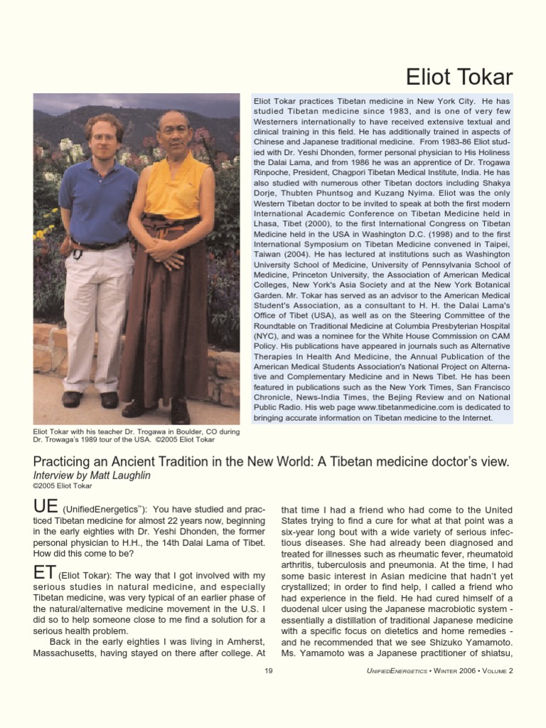 A Tibetan Medicine Doctor's View: Interview With Eliot Tokar | PDF ...