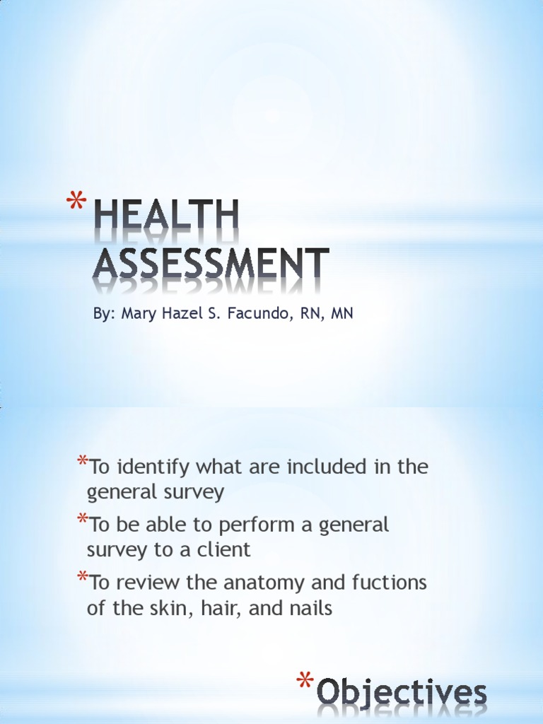 Health Assessment - General Survey | PDF | Neck | Medical Specialties