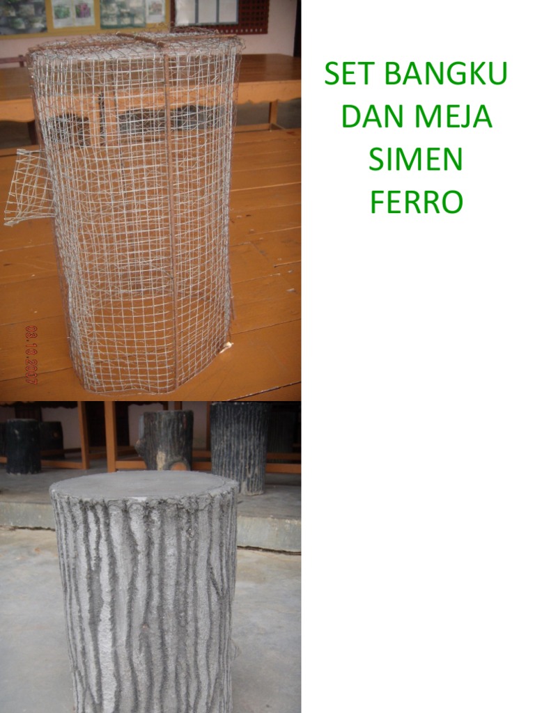 Bina Set Bangku Dan Meja Simen Ferro | PDF