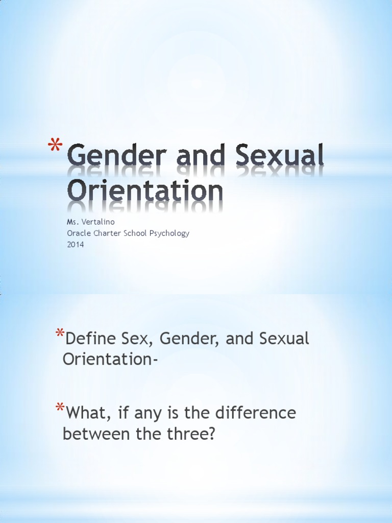 Gender and Sexual Orientation | PDF | Science & Mathematics