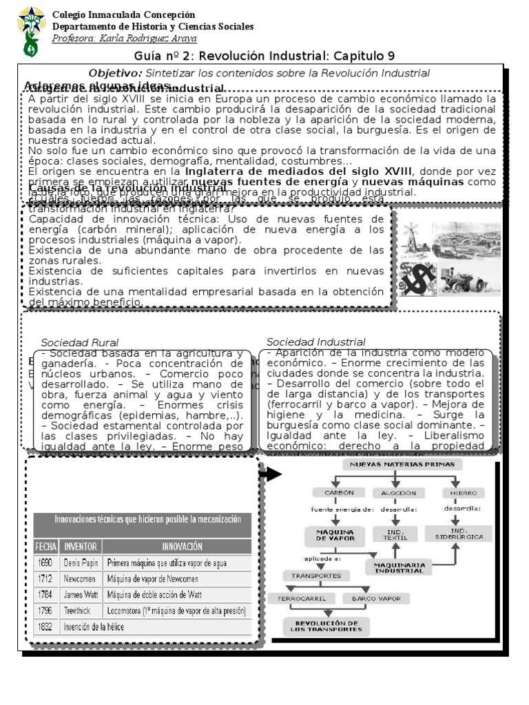 Infografía sobre la Revolución Industrial | PDF | Revolución industrial ...
