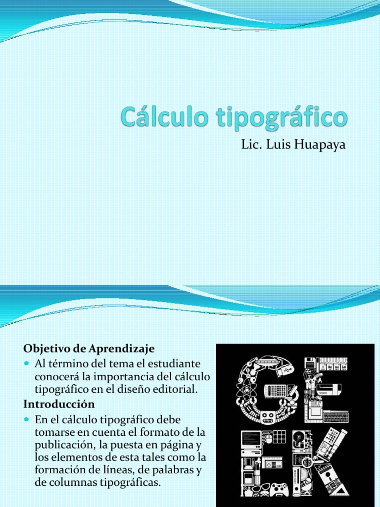 Cálculo Tipográfico en Diseño Editorial | PDF | Tipografía | Lectura ...