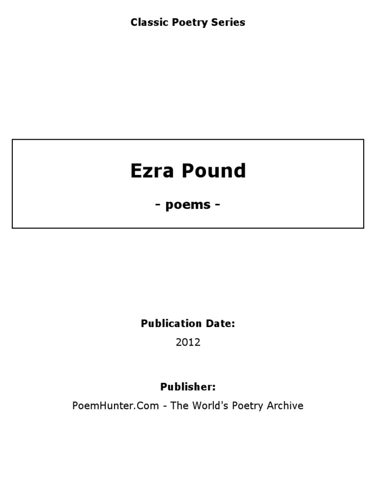 Ezra Pound: Modernist Poet Insights | PDF