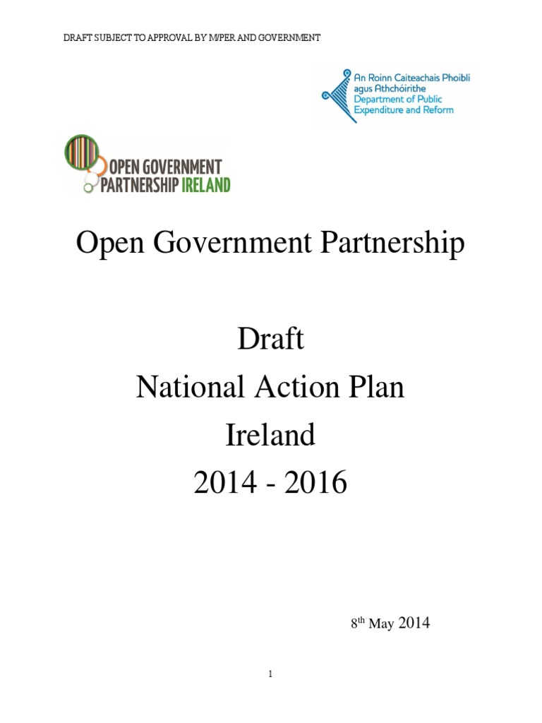 Draft OGP National Action Plan 06-05-14 - Tell Us What You Think in The ...