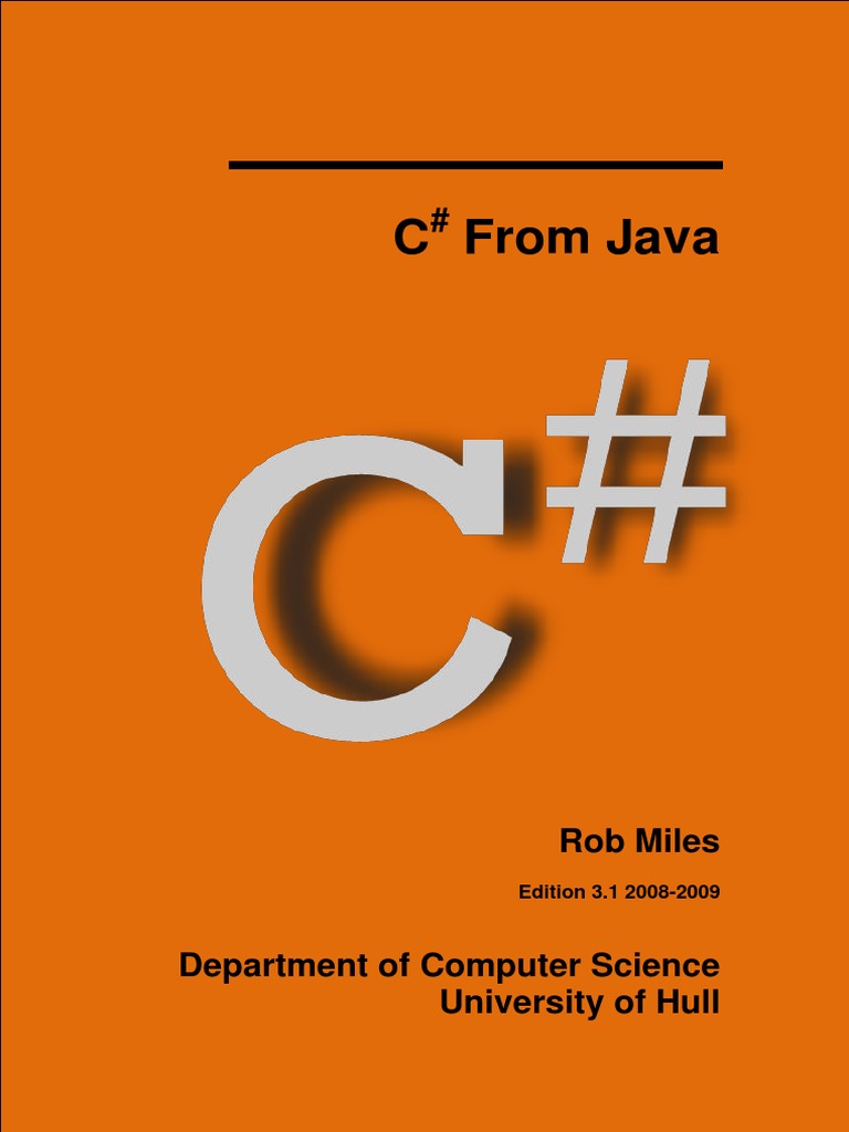 C Sharp From Java Orange Book 2009 PDF | Download Free PDF | Method (Computer Programming) | C ...
