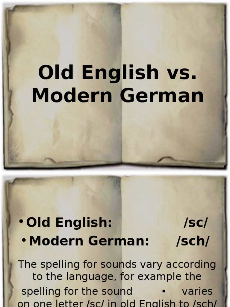 Old English Vs Modern German | Download Free PDF | German Language ...