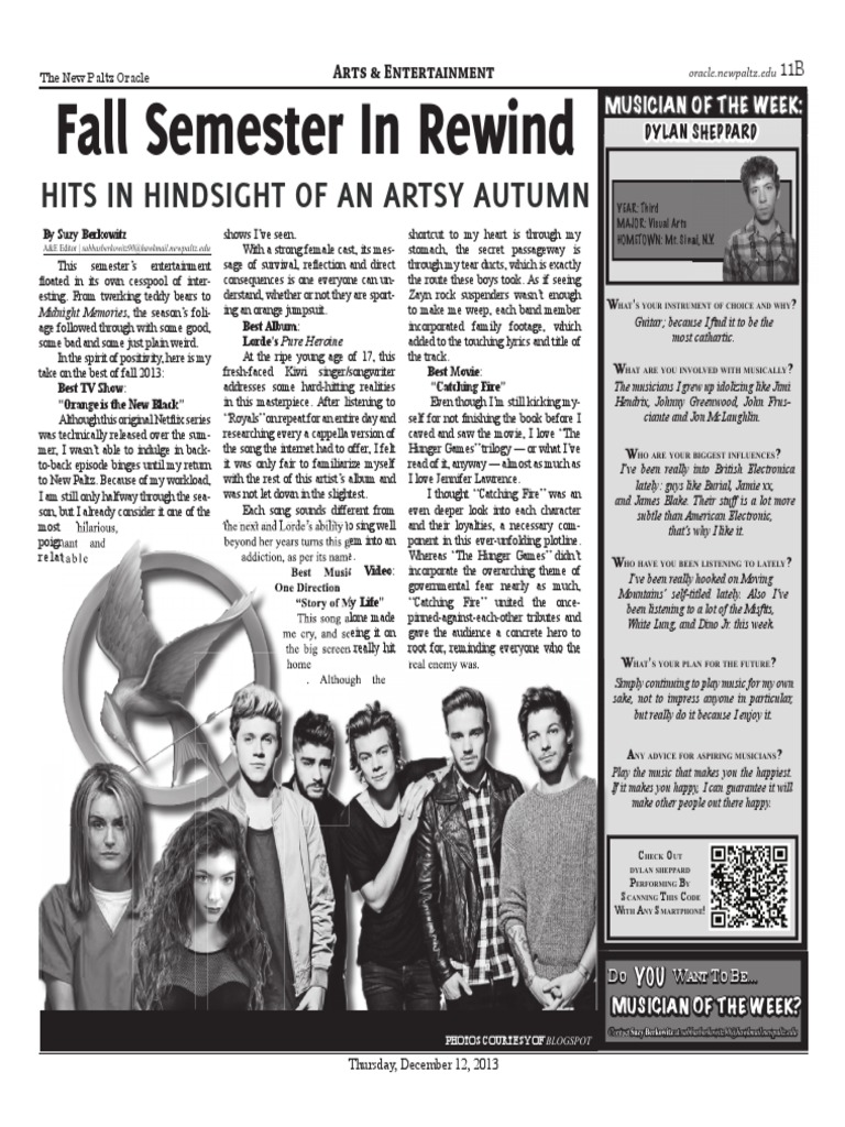 Fall Semester in Rewind Page Layout | PDF | Leisure | Entertainment ...