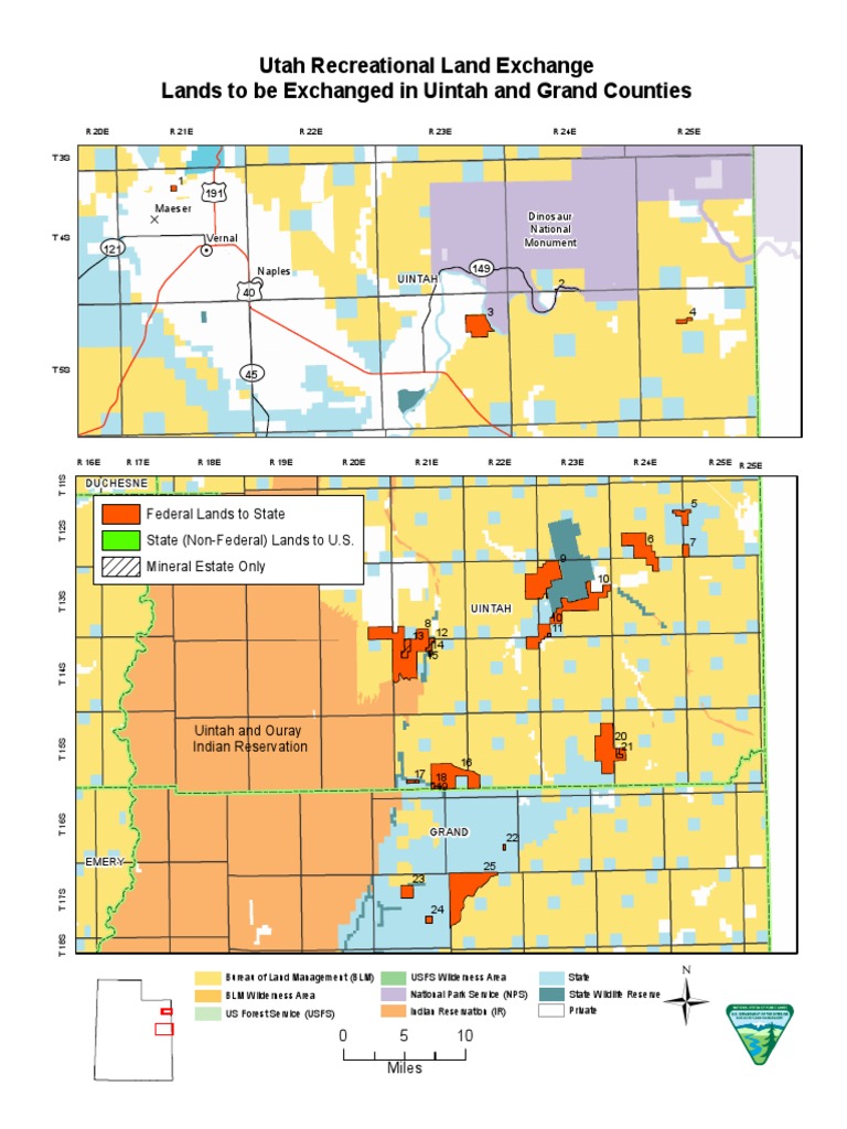 Utah Land Exchange Map Overview | PDF | Social Science | Science ...