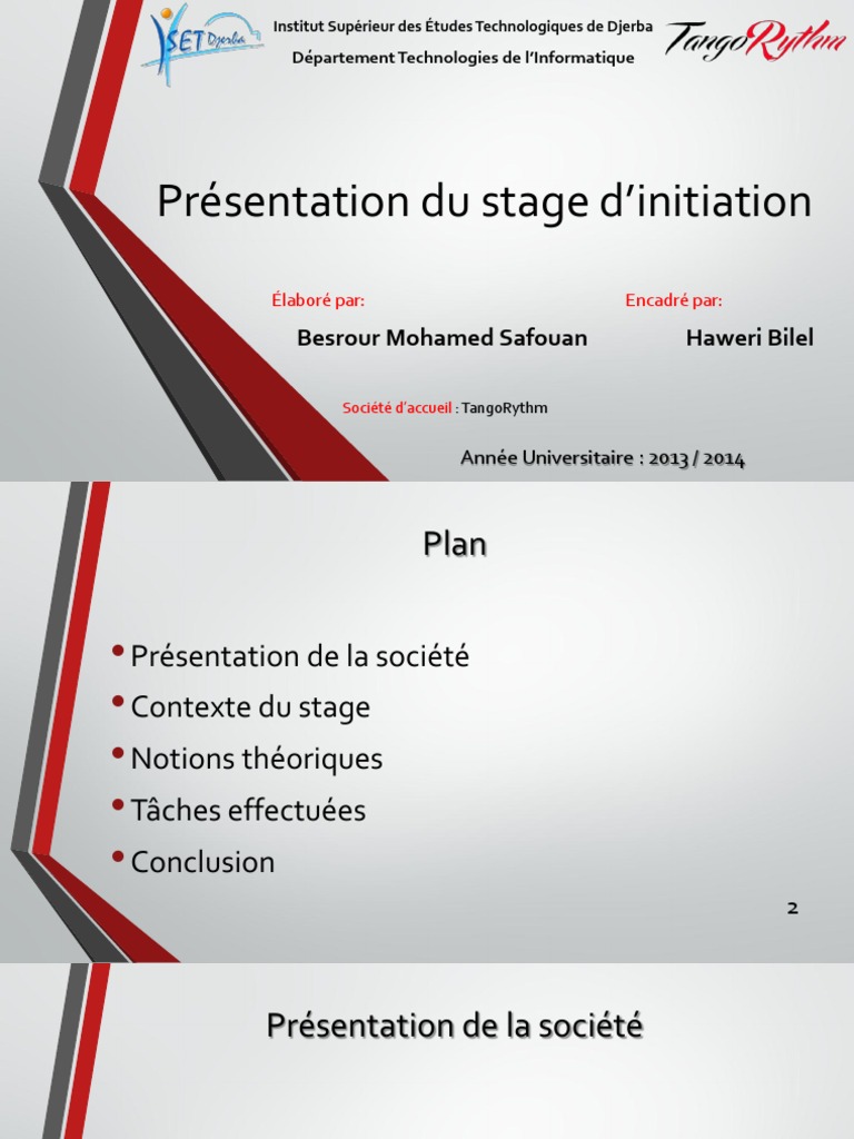 Présentation Stage D'initiation | PDF