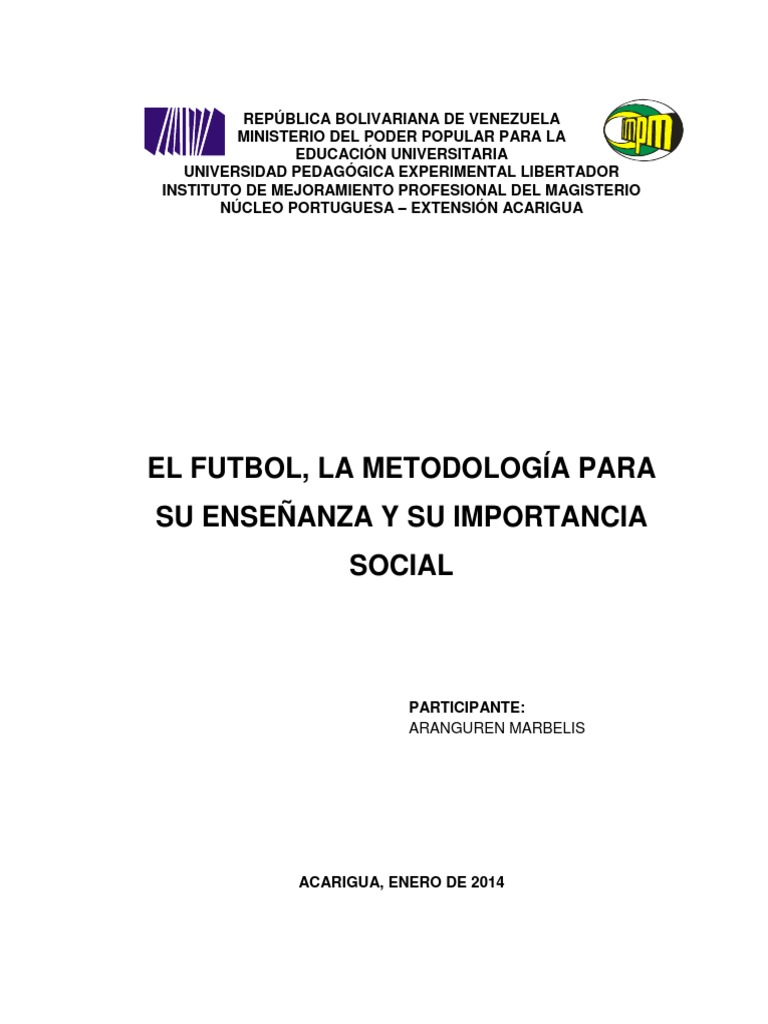 Ensayo de Futbol | PDF | Aprendizaje | Asociación de Futbol