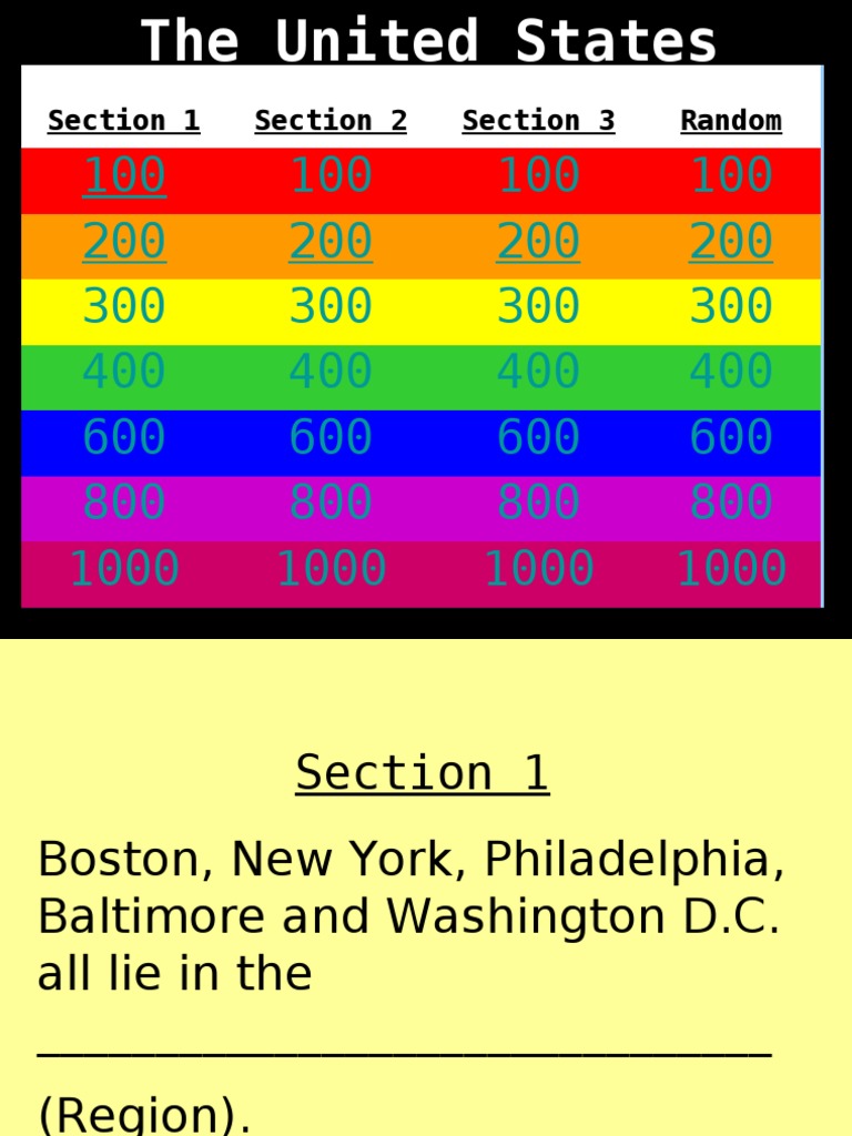 Section 1 Section 2 Section 3 Random | PDF | The United States | Economies