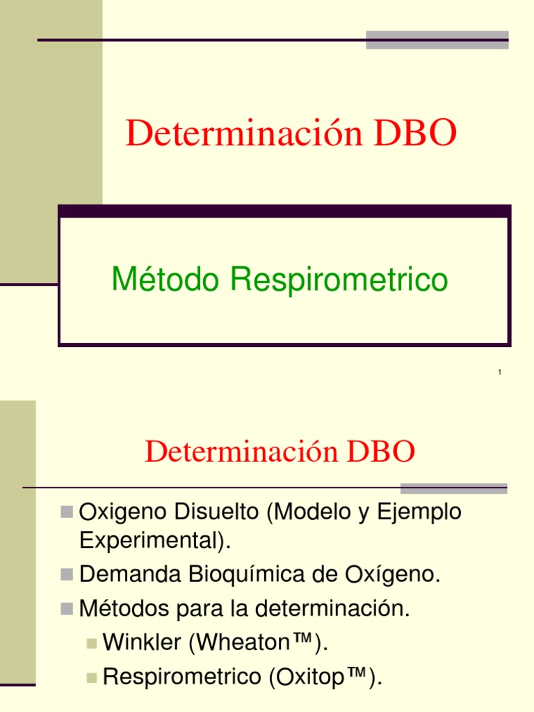 Determinación DBO | PDF | Oxígeno | Valoración