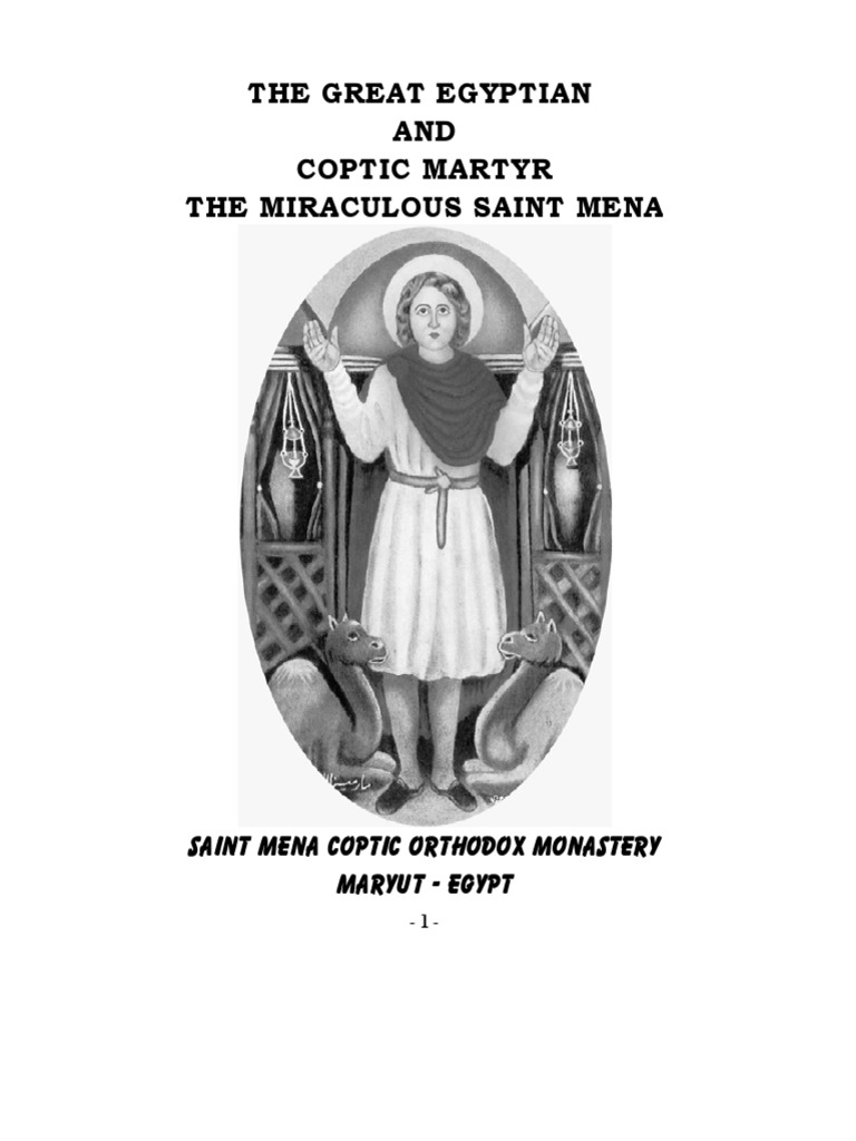 ST Mina Biography | PDF | Coptic Orthodox Church Of Alexandria | Monastery