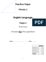 English PSR Paper 2 | PDF | Question | Reading Comprehension