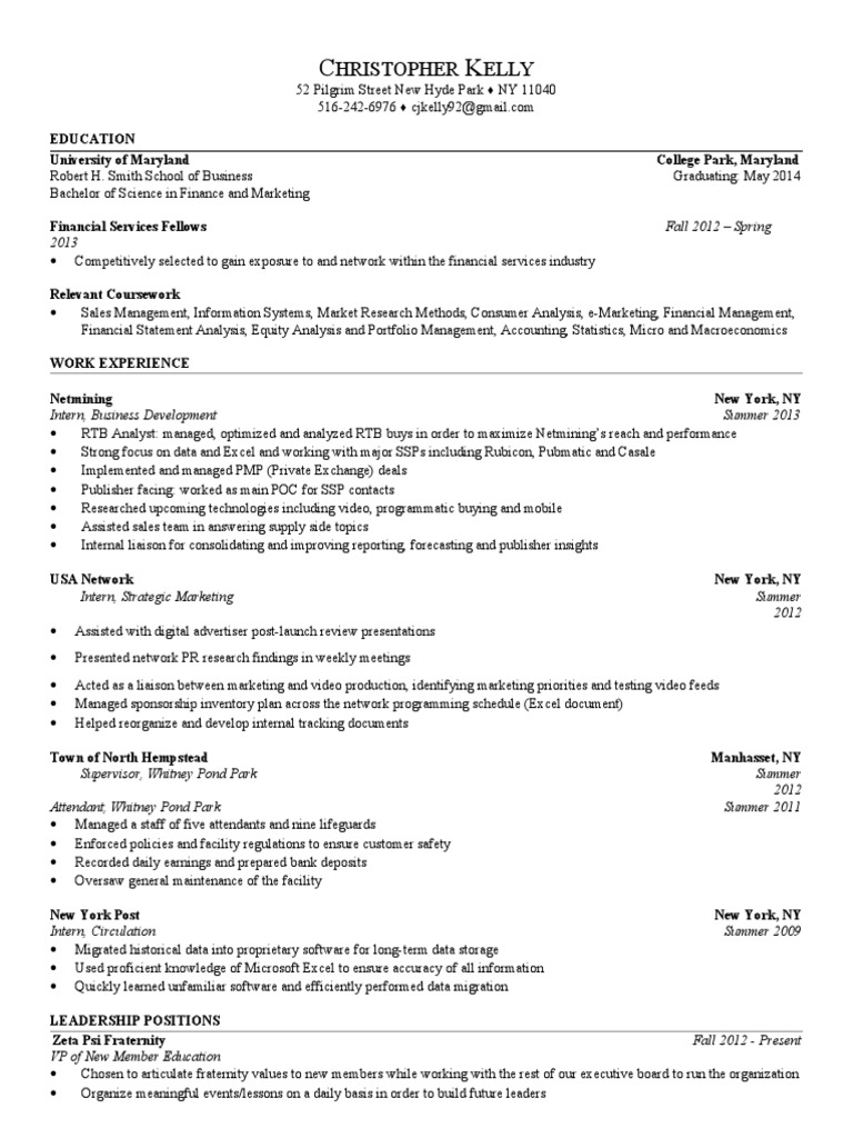Christopher Kelly Resume April 23 | PDF