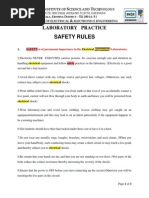 Computer Lab Safety Rules | PDF | Electrical Connector | Laboratories