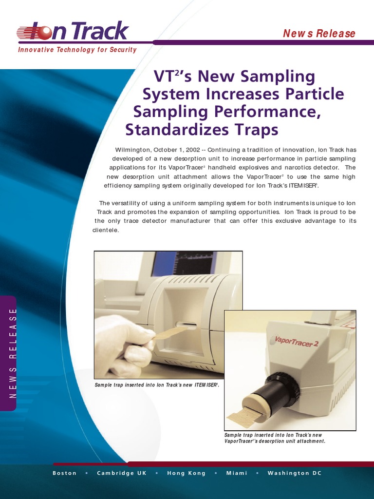 Ion Track VT2 Sampling System Boosts Particle Detection | PDF ...