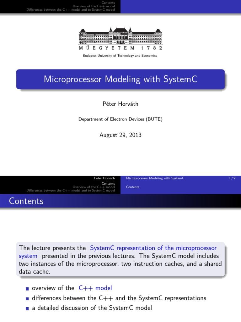 08 Microprocessor Modeling With Systemc Pdf Parallel Computing C