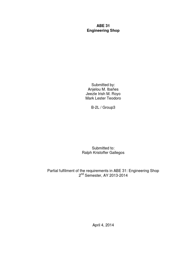 ABE Project Plan | PDF | Metalworking | Sheet Metal