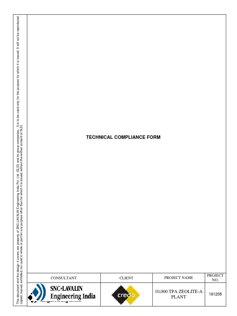 Technical Compliance Form | PDF | Specification (Technical Standard ...
