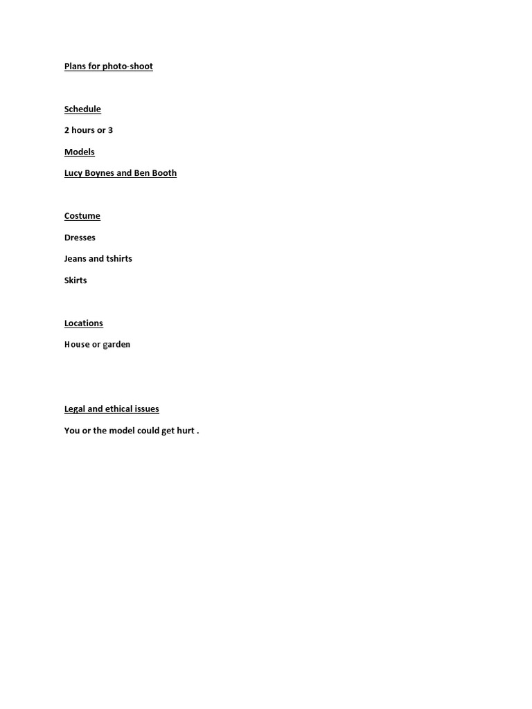 Plans For Photo | PDF