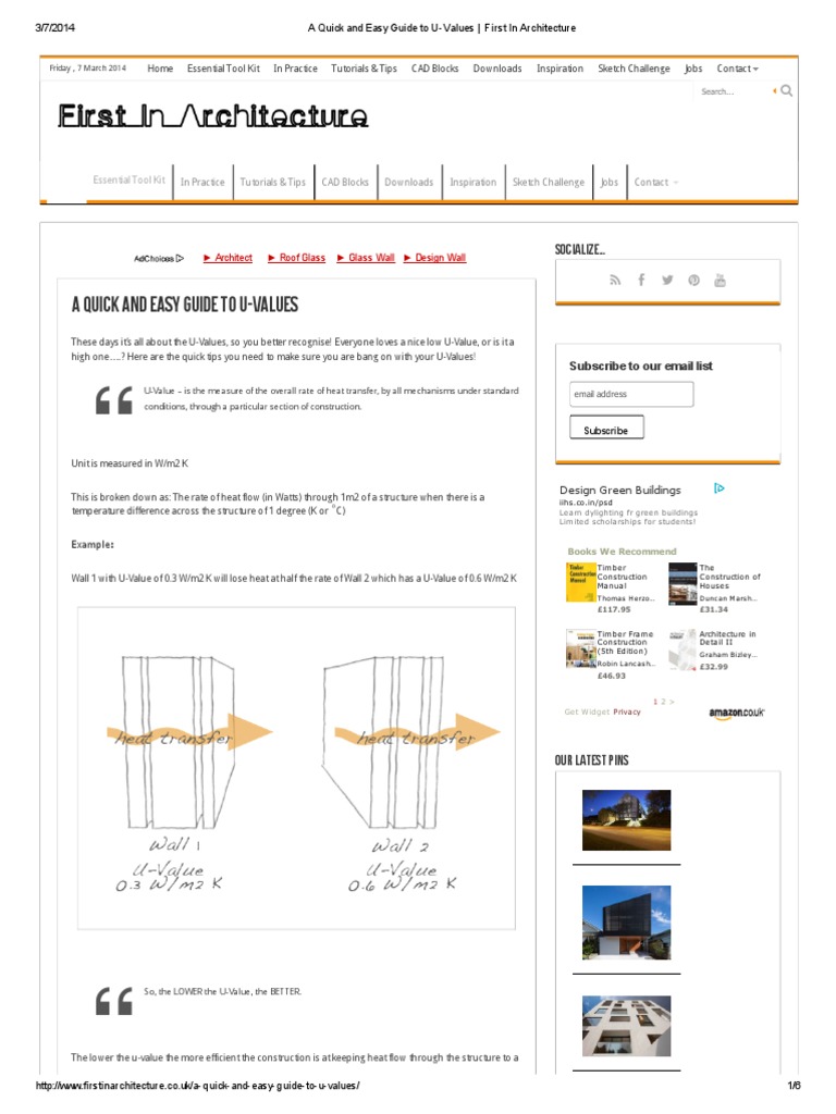 A Quick and Easy Guide To U-Values - First in Architecture Grid Values ...