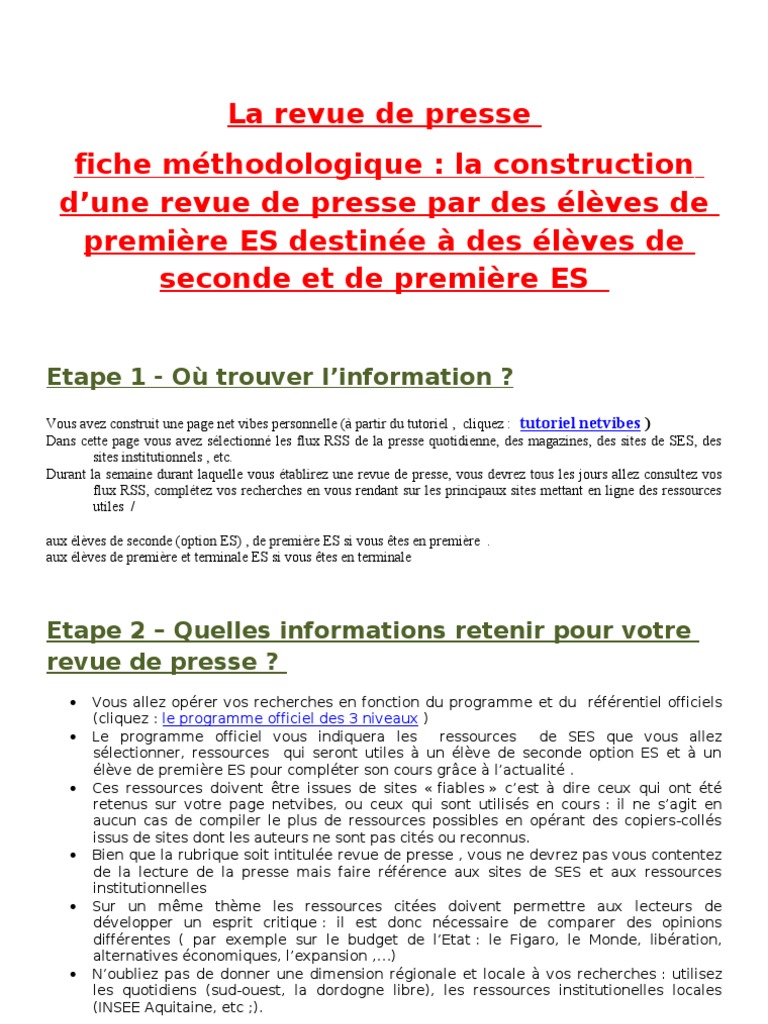 méthodologie de la revue de presse | Monopole | Croissance économique